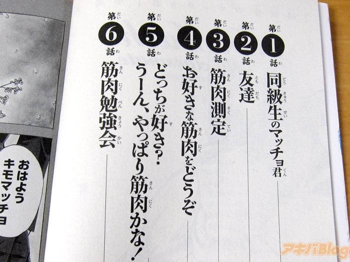 [画像] 「同級生のマッチョ君」1巻もくじ